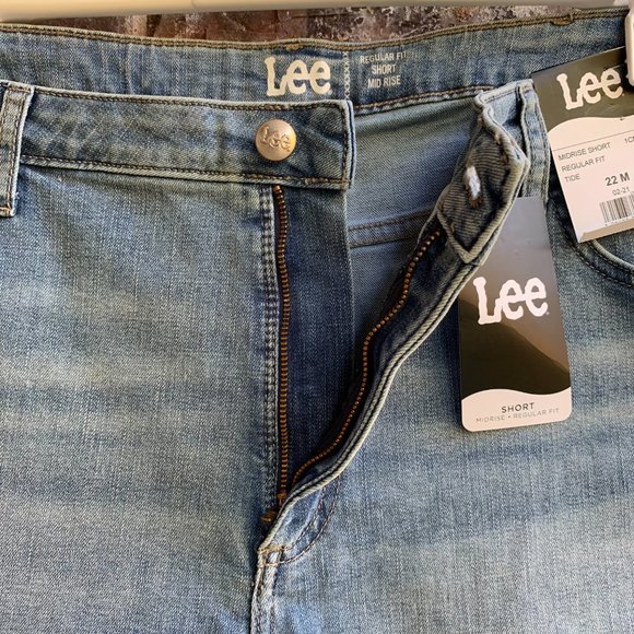 Lee | Shorts | Lee Womens Mid Rise Regular Fit Denim Jean Shorts Blue ...